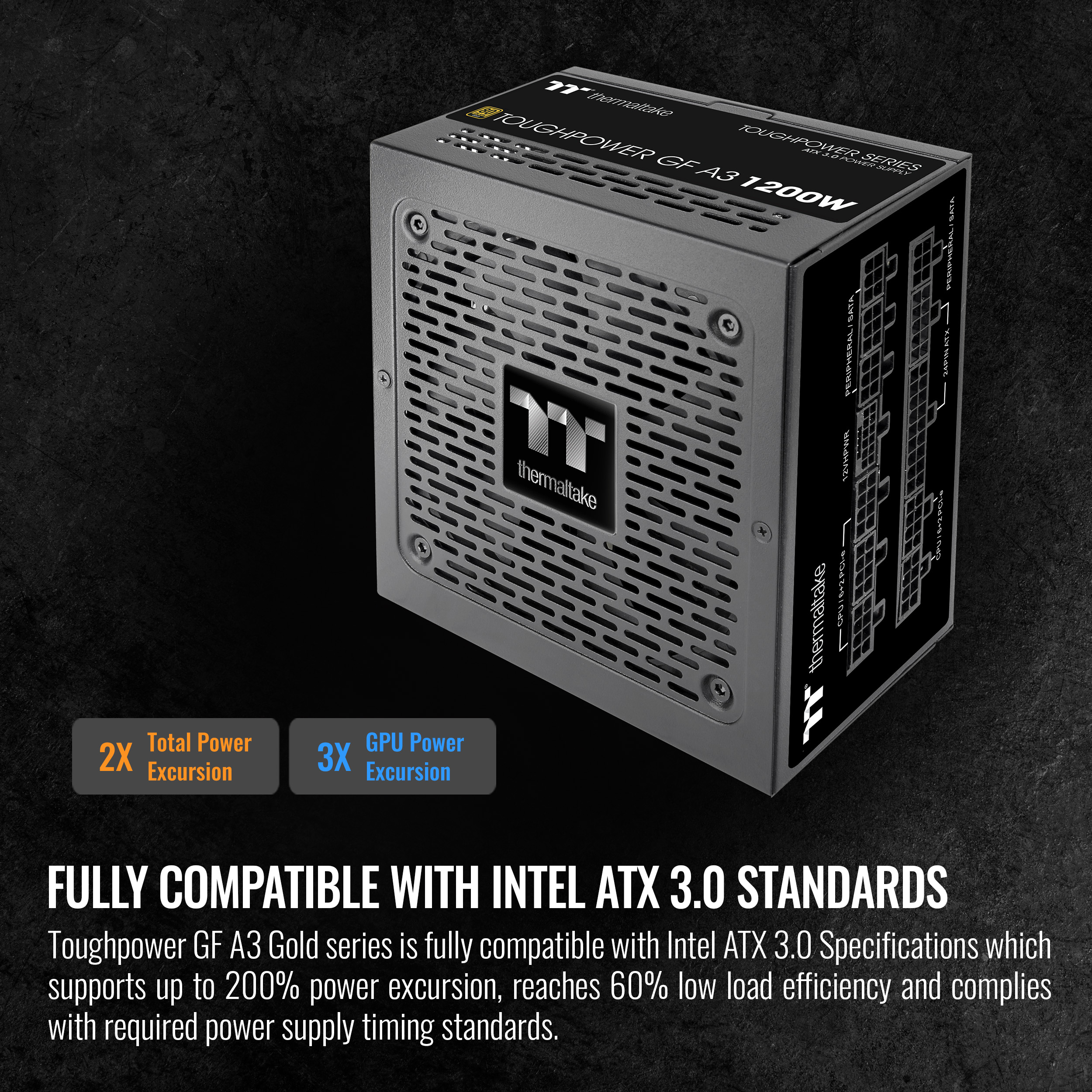 Thermaltake Toughpower Gf A3 1200W 80 Plus Gold Tt Premium Edition ATX 3.0 Pcie 5.0 Fully ...